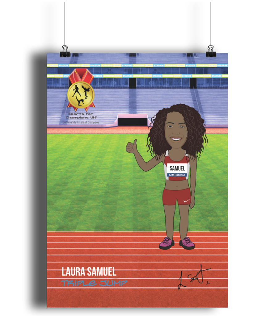 Laura Samuel Portrait Poster - Sports For Champions UK (CIC)