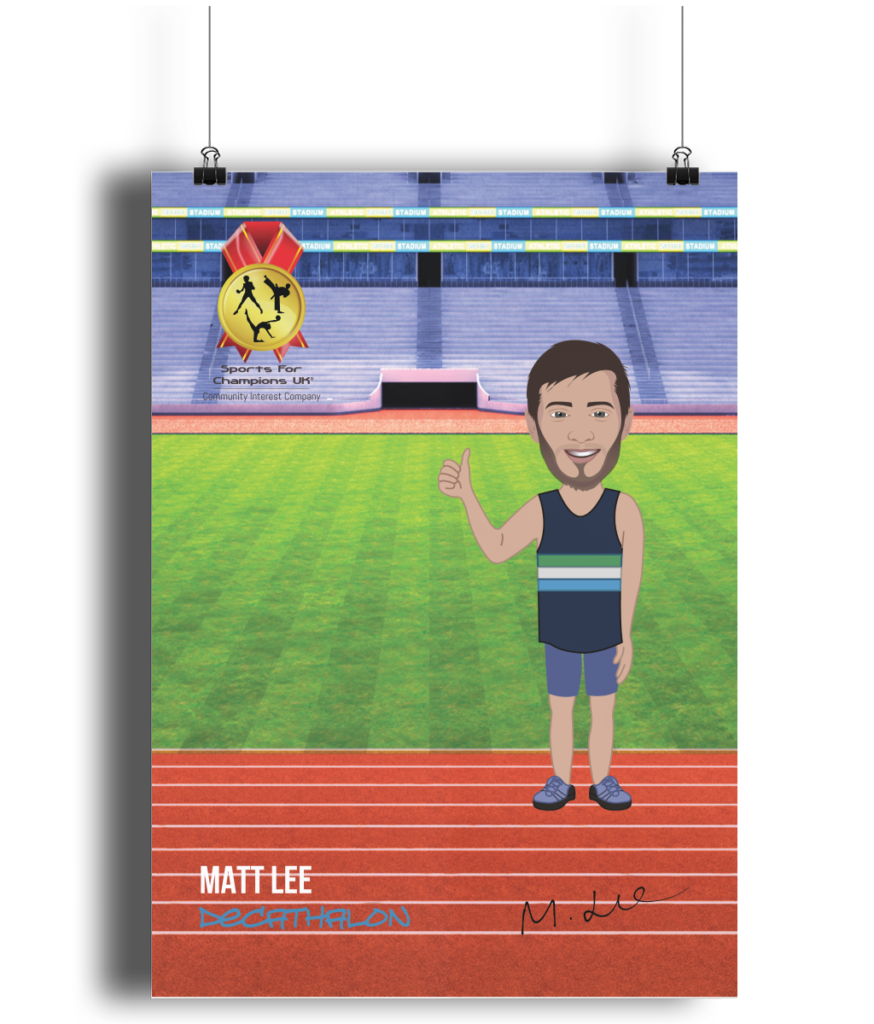 Matt Lee Portrait Poster - Sports For Champions UK (CIC)