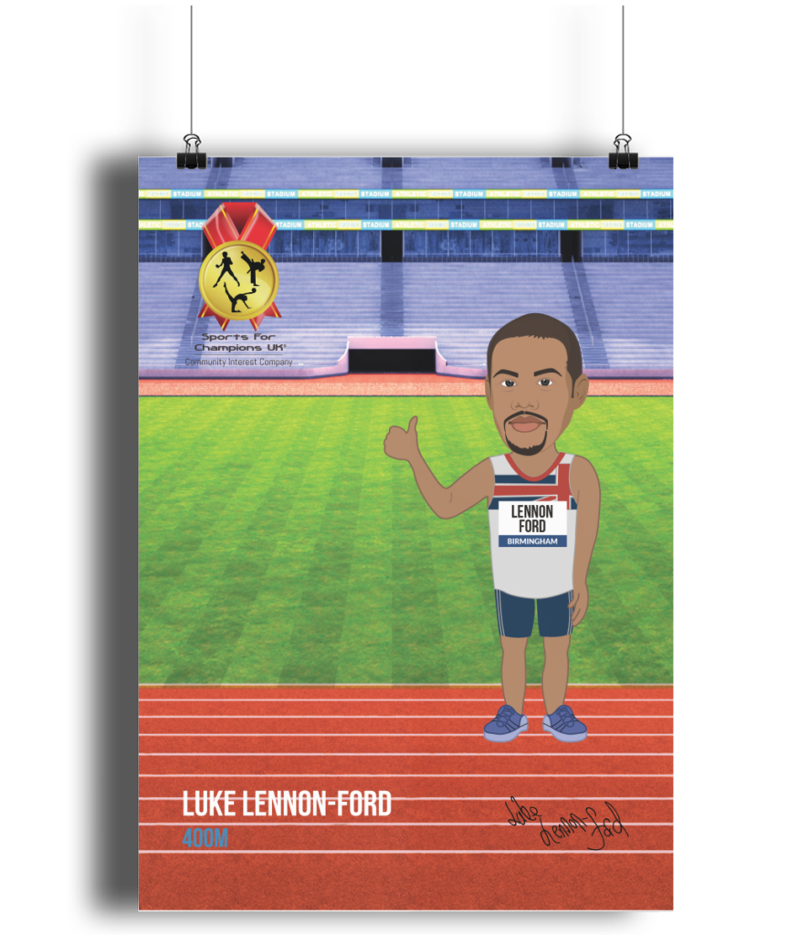 Luke Lennon Ford Portrait Poster - Sports For Champions UK (CIC)